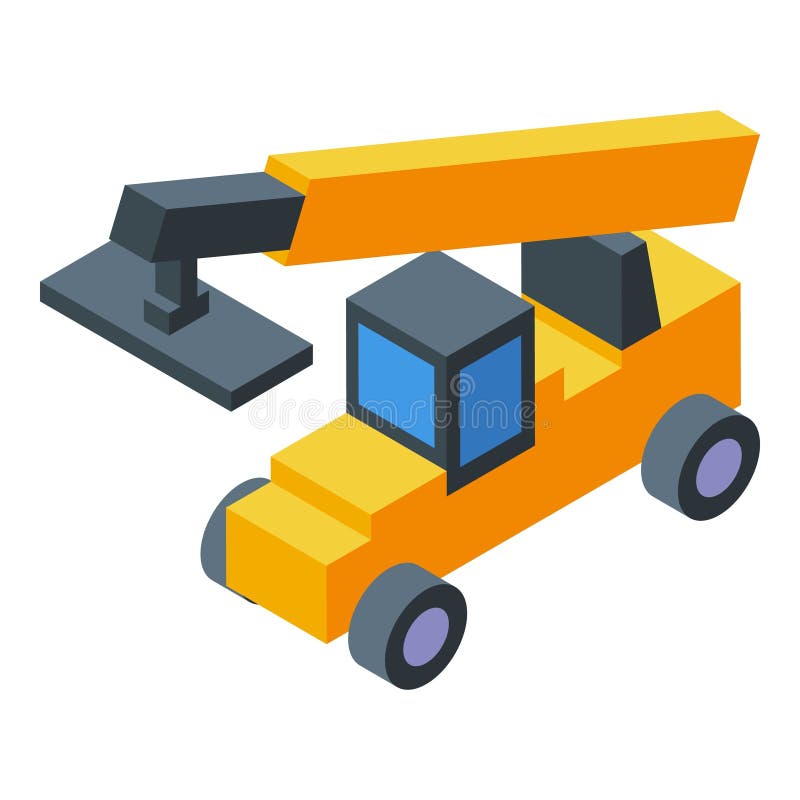 Yellow Mobile Crane Lifting Construction Materials on Building Site ...