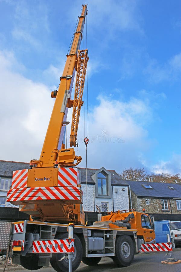 Crane on a building site editorial stock image. Image of building ...