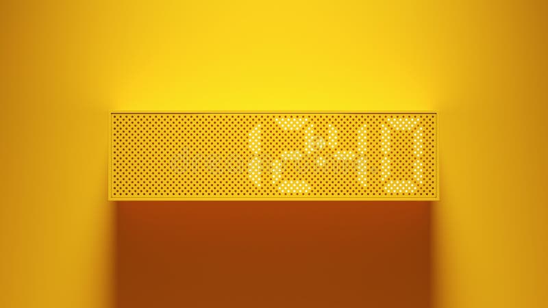 Yellow Modern Digital Clock Stock Photo - Image of electronics, modern ...