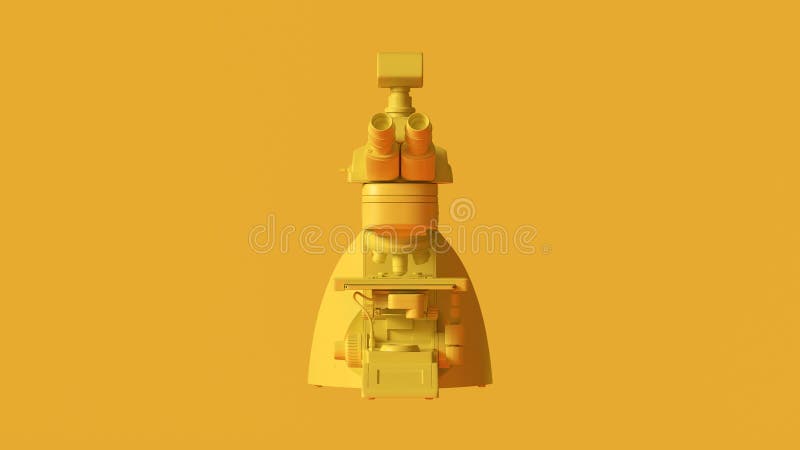 Yellow Modern Digital Microscope Stock Illustration - Illustration of ...