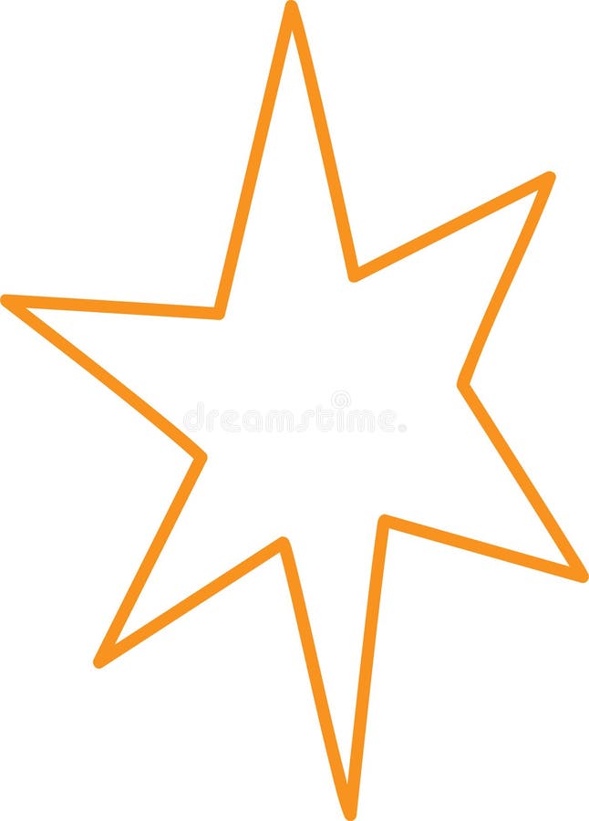 Yellow Modern Geometric Star. Vector Star Hand Drawn Background Stock ...