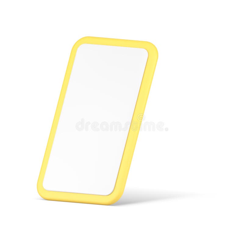 Yellow Modern Mobile Phone Internet Advertising Empty Screen Template ...
