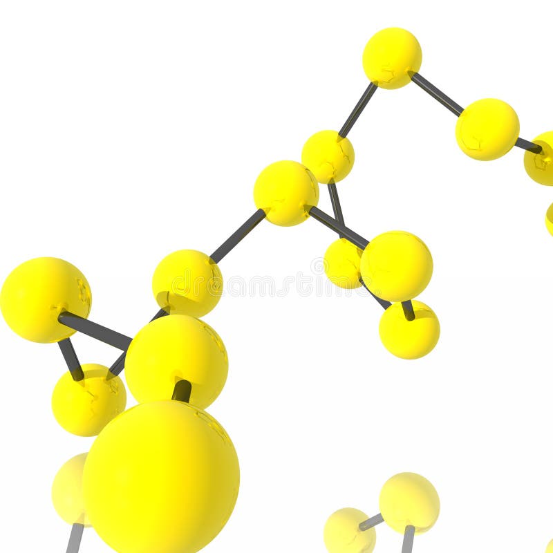 Yellow molecule stock illustration. Illustration of sparse - 8899003