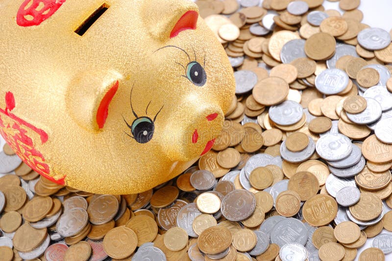 Yellow money-box stock photo. Image of business, color - 12042808