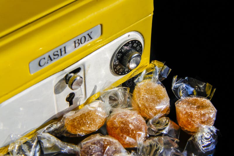 Yellow Money Box with Numeric Combination Stock Photo - Image of black ...