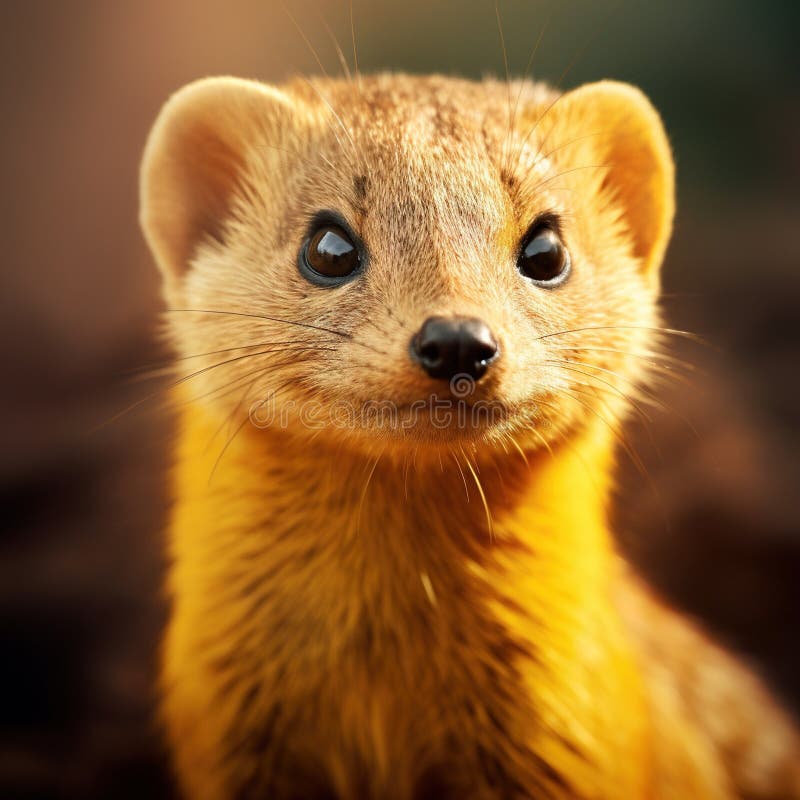 Ai Generated Illustration Wildlife Concept of Yellow Mongoose Stock ...