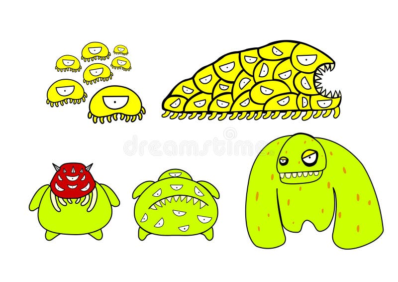 Yellow monster stock vector. Illustration of devil, cartoon - 47805607