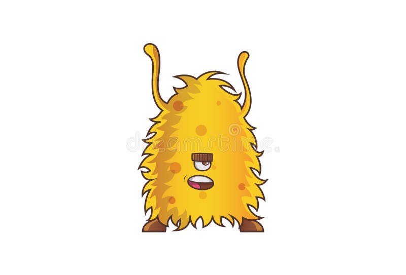 Yellow Monster Upset. stock illustration. Illustration of board - 88543283