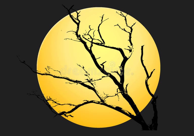 Yellow Moon Silhouette Stock Illustrations – 10,719 Yellow Moon ...