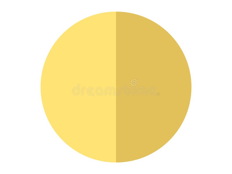 Yellow Moon Icon, Simple and Flat Design, Modern Lunar Representation. Stock Illustration ...