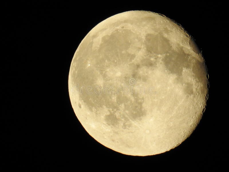 Yellow moon stock photo. Image of celestial, satellite - 125010294