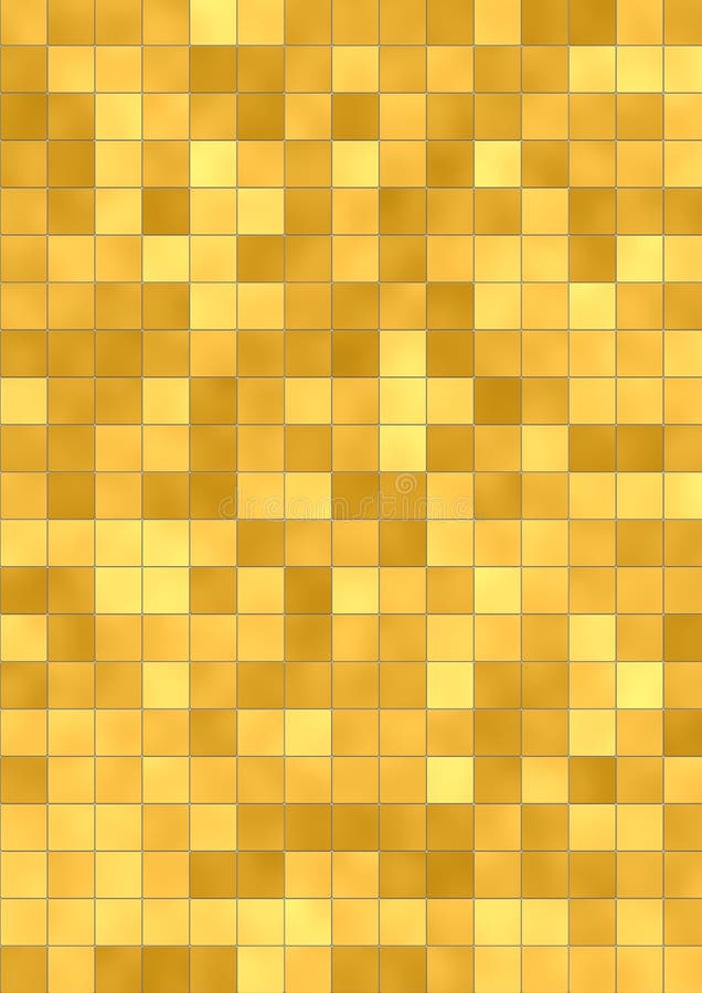 Yellow mosaic background stock illustration. Illustration of decor - 7138718