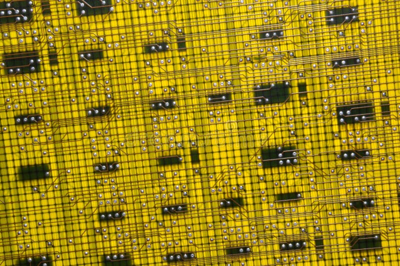 Yellow circuit board stock photo. Image of closeup, data - 21802236
