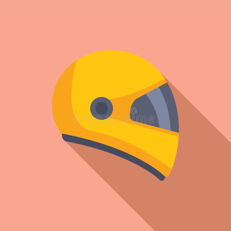 Yellow Motorcycle Helmet Icon on Pink Background Stock Vector ...