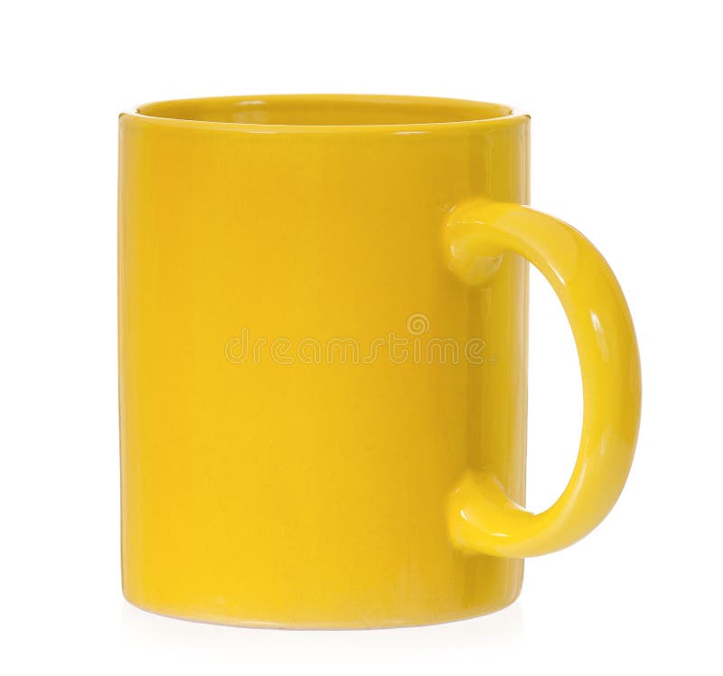 Yellow mug stock photo. Image of clear, glass, drink - 37360018