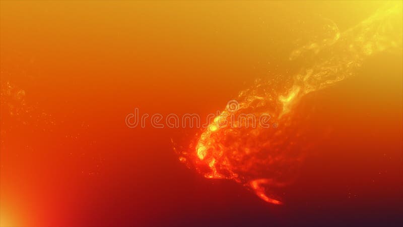 Yellow Multi-colored Energy Glowing Magic Liquid Made of Waves and ...