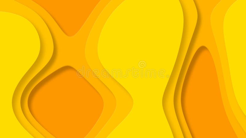 Yellow Multi Layered Abstract Background. Monochromatic Color Stock ...