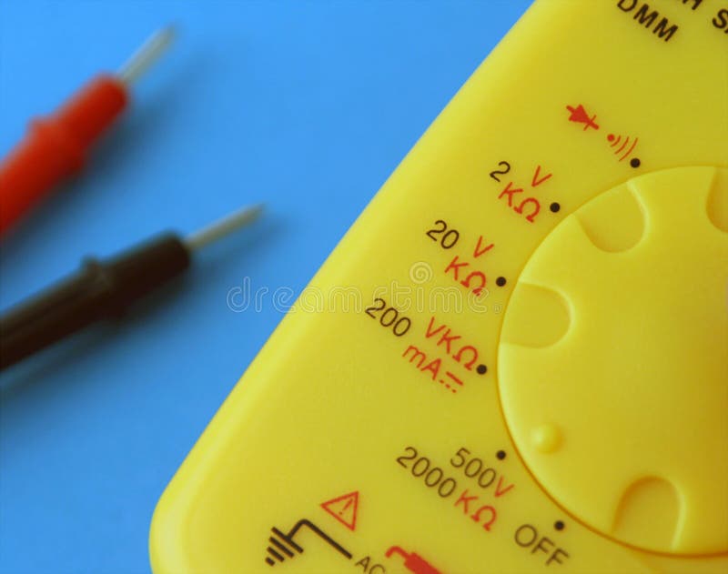 Yellow multimeter stock image. Image of multimeter, equipment - 1181127