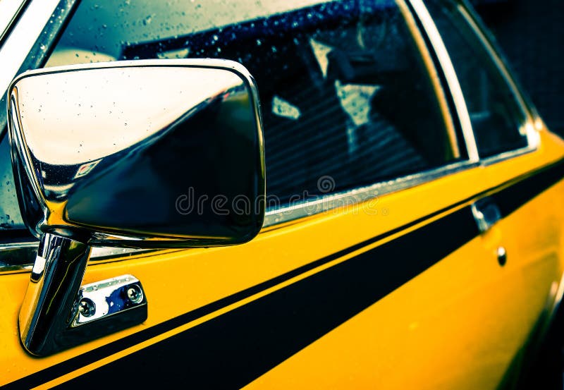 Yellow muscle car stock image. Image of racing, race - 99145385