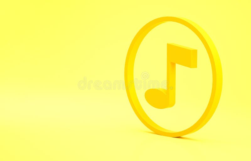 Yellow Music Note, Tone Icon Isolated Seamless Pattern on Red ...