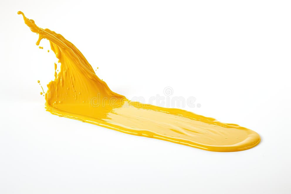 Yellow Mustard Splash on a White Background Stock Illustration ...