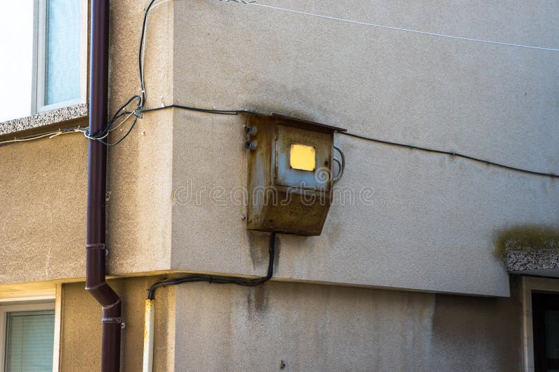 Yellow mysterious box stock photo. Image of electric - 154121106