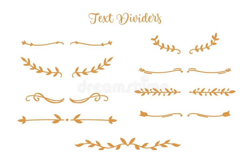 Yellow Nature Text Divider for Text Layout Separator Decoration Element ...