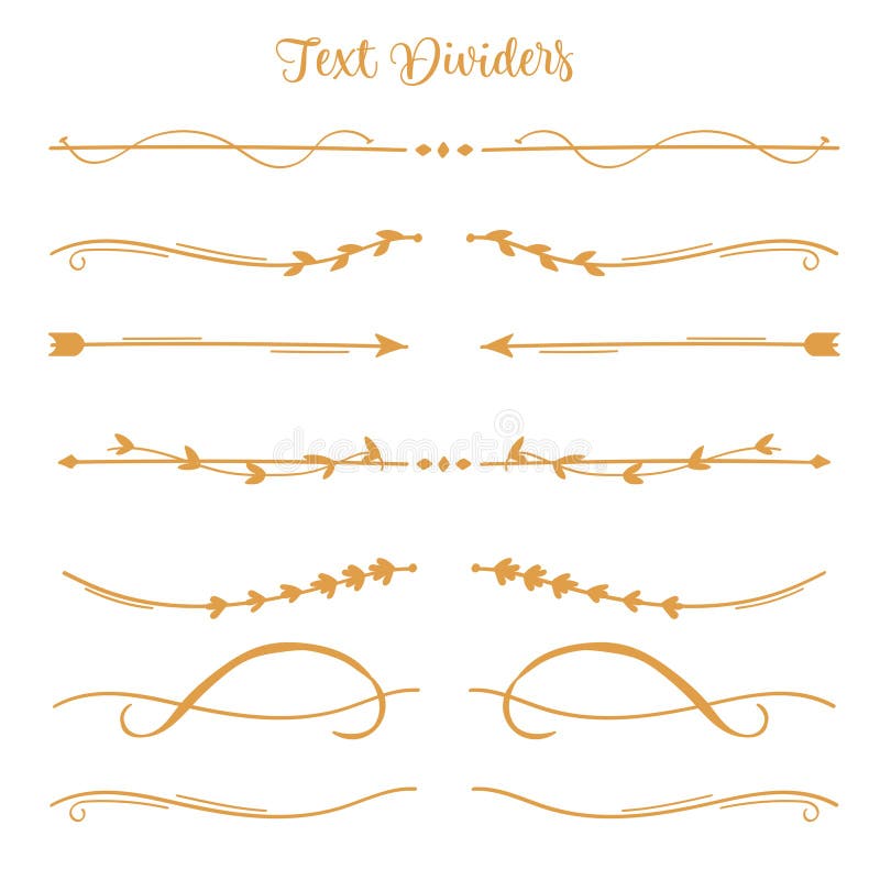 Yellow Nature Text Divider for Text Layout Separator Decoration Element ...