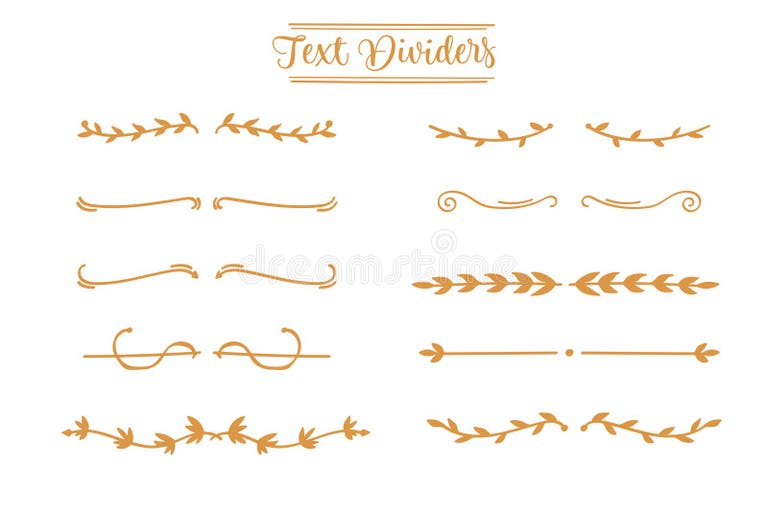 Yellow Nature Text Divider for Text Layout Separator Decoration Element ...