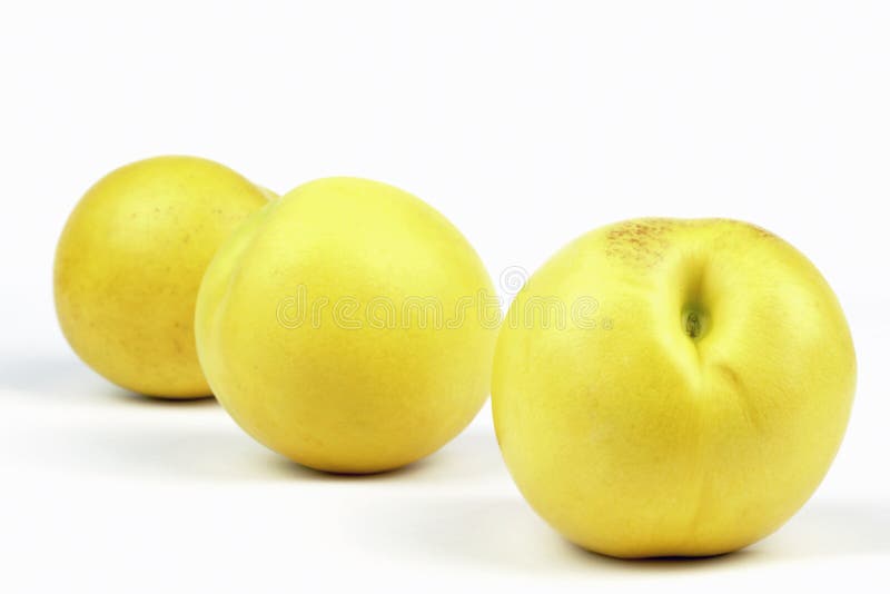 Yellow Nectarines on Display Stock Image - Image of health, retail ...