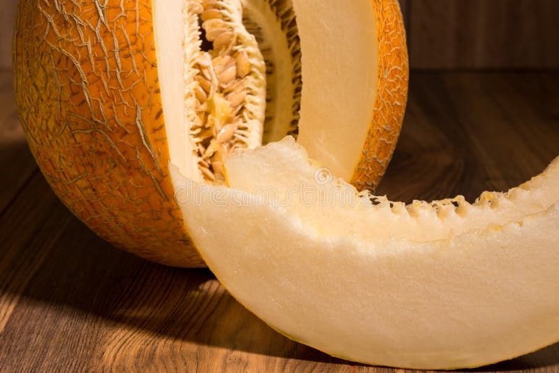 Yellow netted melon stock photo. Image of melon, ripe - 44330700