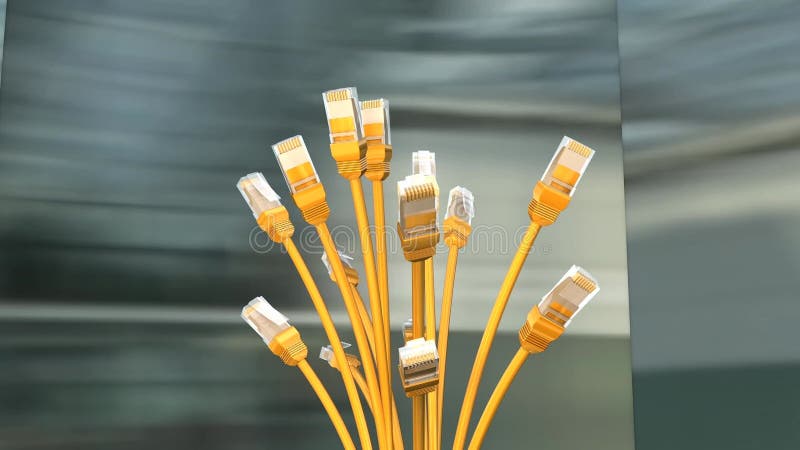 Network Cables Connected To a Server in Data Center Stock Video - Video ...