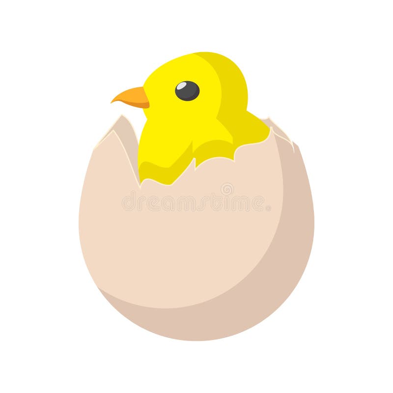 Yellow Newborn Chicken Hatched from the Egg Icon Stock Vector ... Yellow Newborn Chicken Hatched from the Egg Icon Stock Vector ...