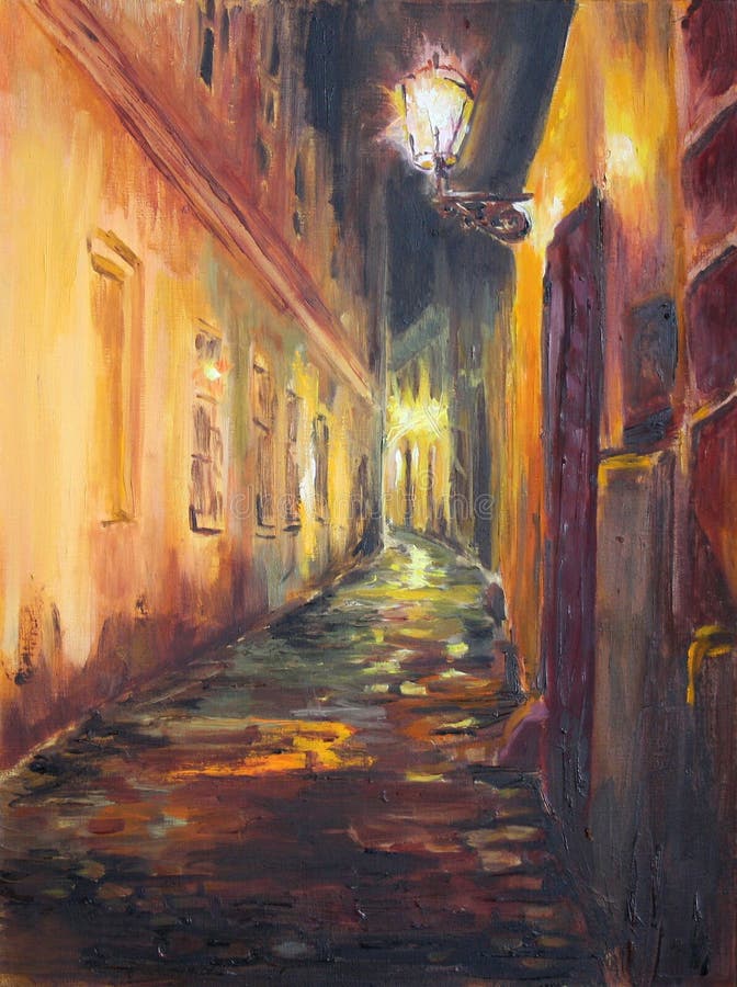 Yellow night stock image. Image of street, architecture - 22949713