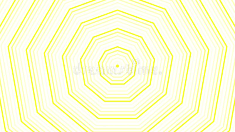 Yellow Nonagon Star Simple Flat Geometric on White Background Loop ...