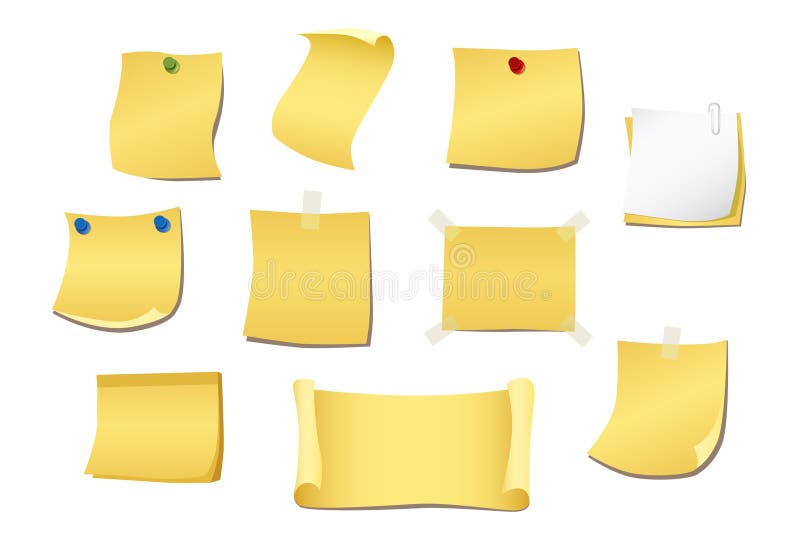 Yellow Note stock vector. Illustration of yellow, icon - 18201668