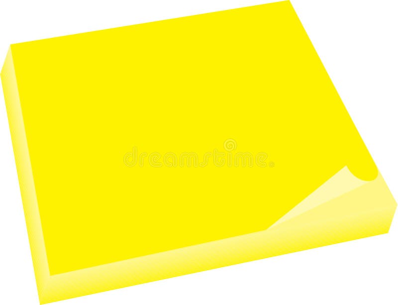 Yellow note stock vector. Illustration of order, remember - 1972437