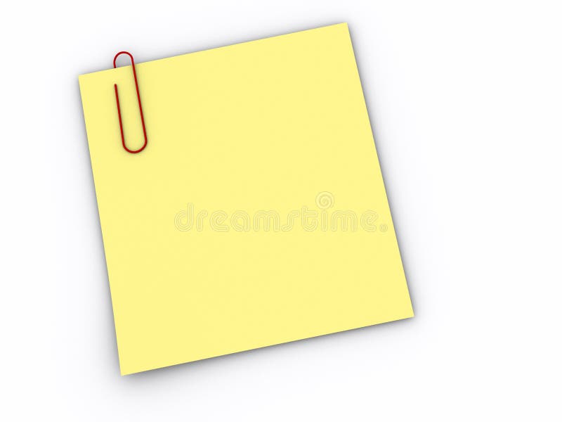 Yellow note paper stock illustration. Illustration of lined - 10037677