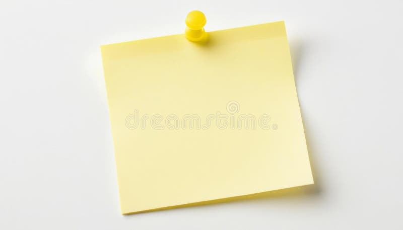 Yellow Note Blank Note Sticky Paper Yellow Blank Sticky Olated Reminder ...