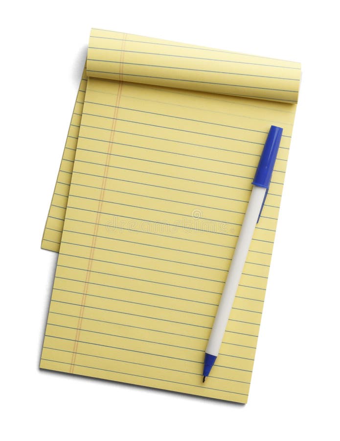 Legal Pad and Pen stock image. Image of school, supply - 3501223