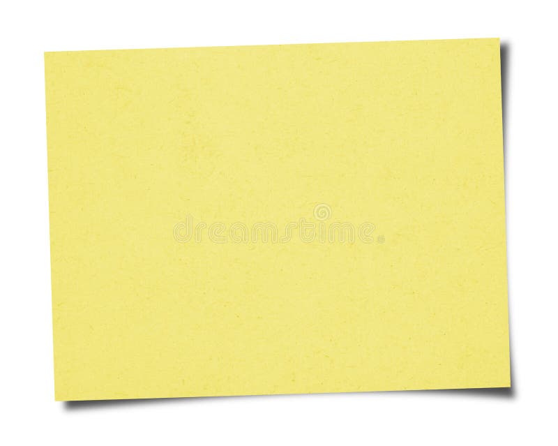 Yellow note paper stock image. Image of memo, remember - 160098767