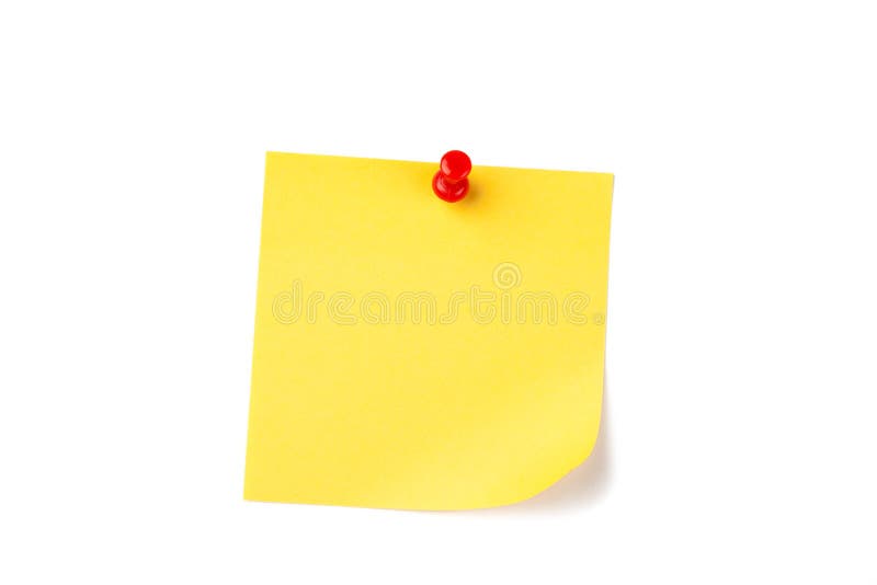 Post-it Note and Push Pin stock image. Image of message - 1149383