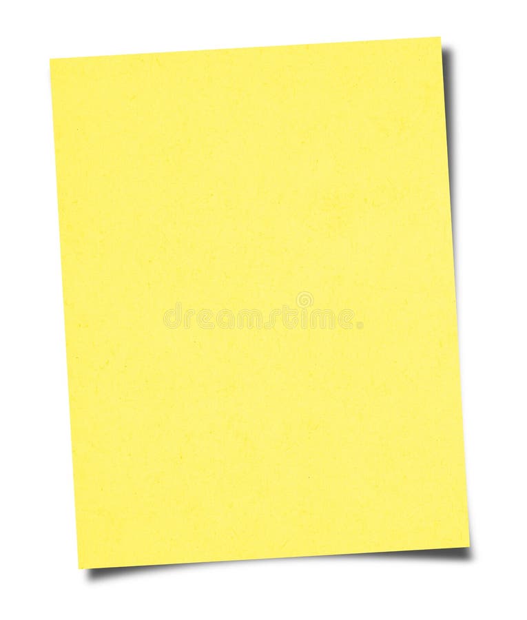 Yellow note paper stock photo. Image of memory, shadow - 160098710