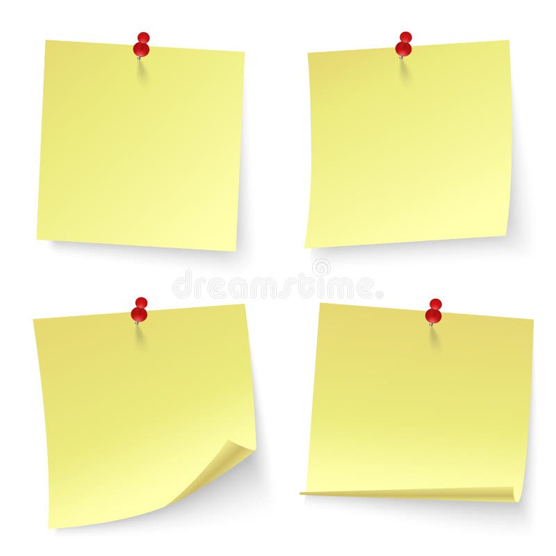 Yellow note papers 1 stock illustration. Illustration of clip - 259529757