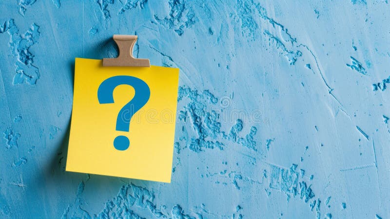 The Yellow Note with Question. AI Generated Stock Image - Image of ...