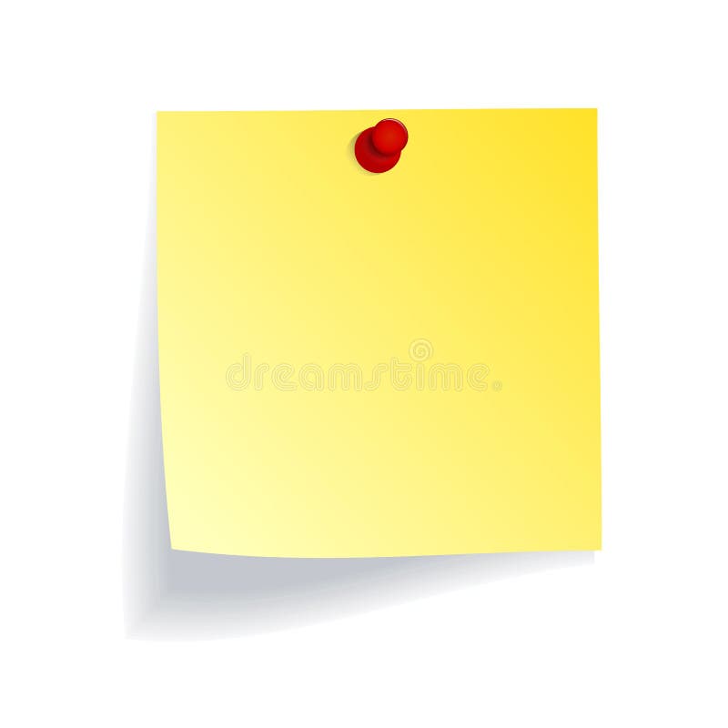 Yellow Sticky Note stock vector. Illustration of memo - 9610567