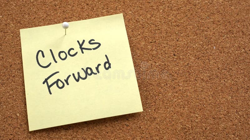 Clocks Forward Reminder editorial stock photo. Image of spring - 268216348