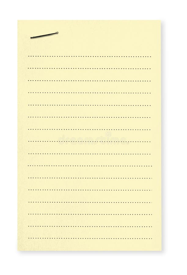Yellow Note with Staple stock photo. Image of white, communication ...