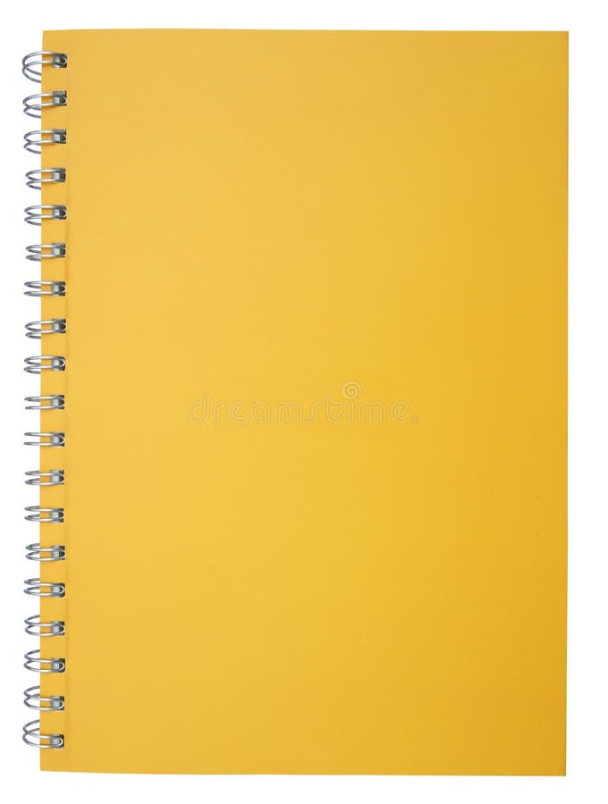 Yellow notebook isolated stock image. Image of design - 75014133