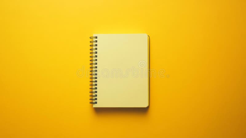 Yellow Notebook with Template Hand-drawn Green Festive Bunting with ...